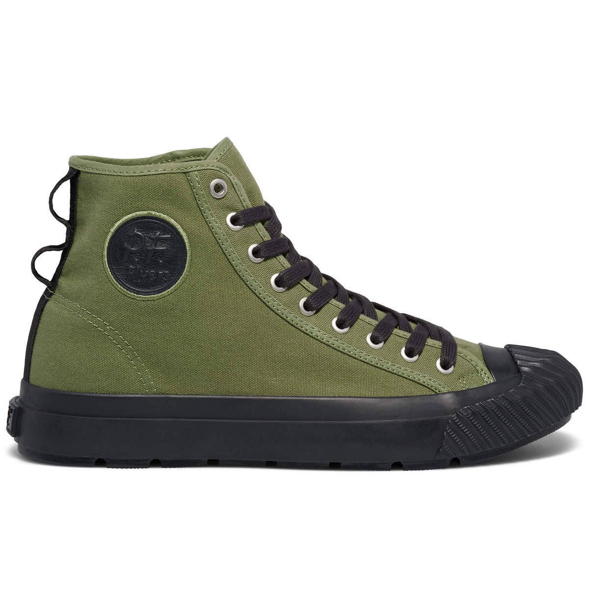 Olive High-Top Canvas Sneakers with Rugged Outsole and Built to Endure ...