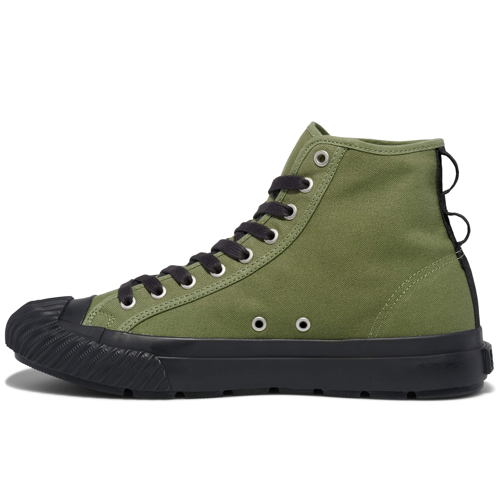 Olive High-Top Canvas Sneakers with Rugged Outsole and Built to Endure ...